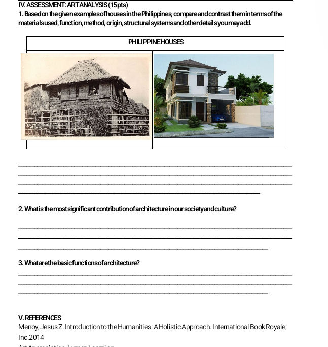 1. Based on the given examples of houses in | StudyX
