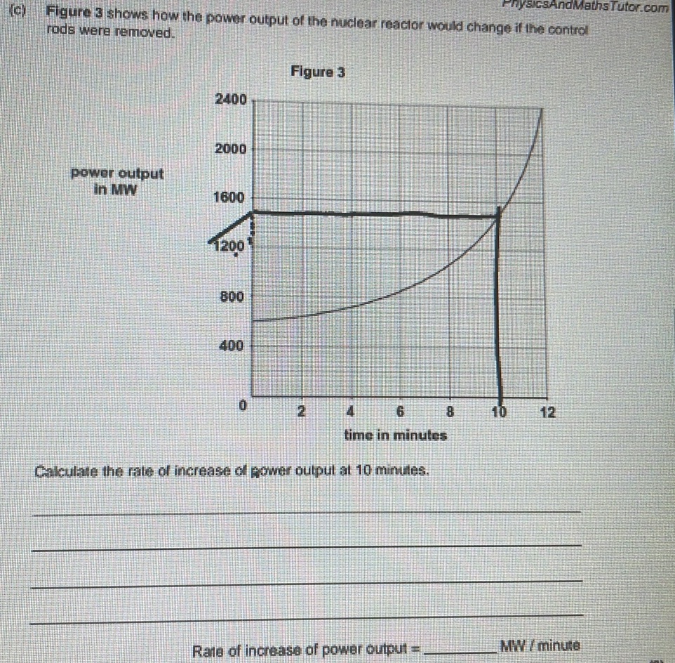 Calculate the rate of increase of power | StudyX