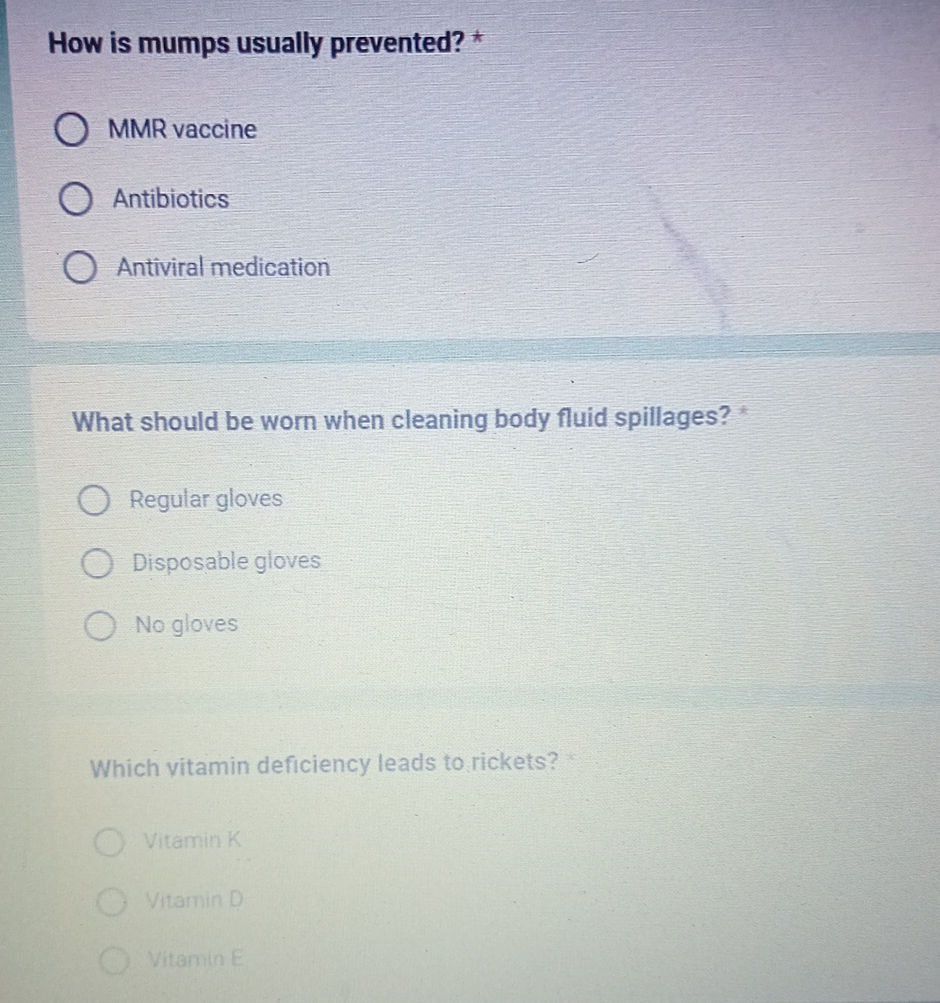 How is mumps usually prevented? MMR | StudyX