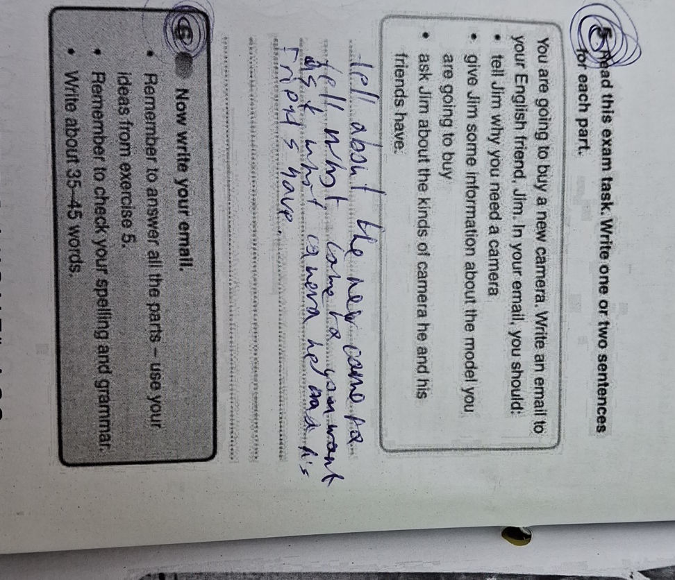 Read this exam task. Write one or two | StudyX