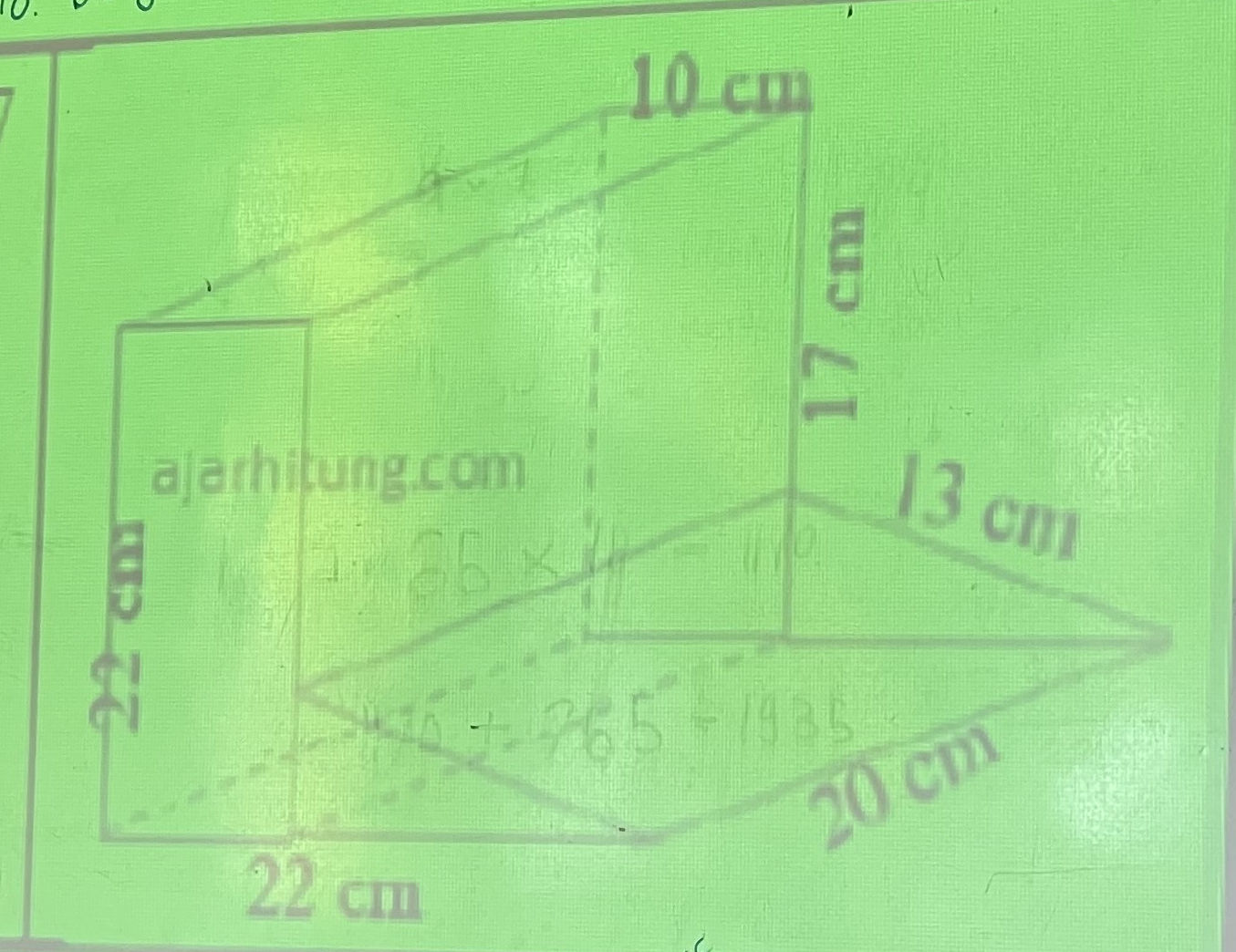 The image contains a 3D shape with | StudyX
