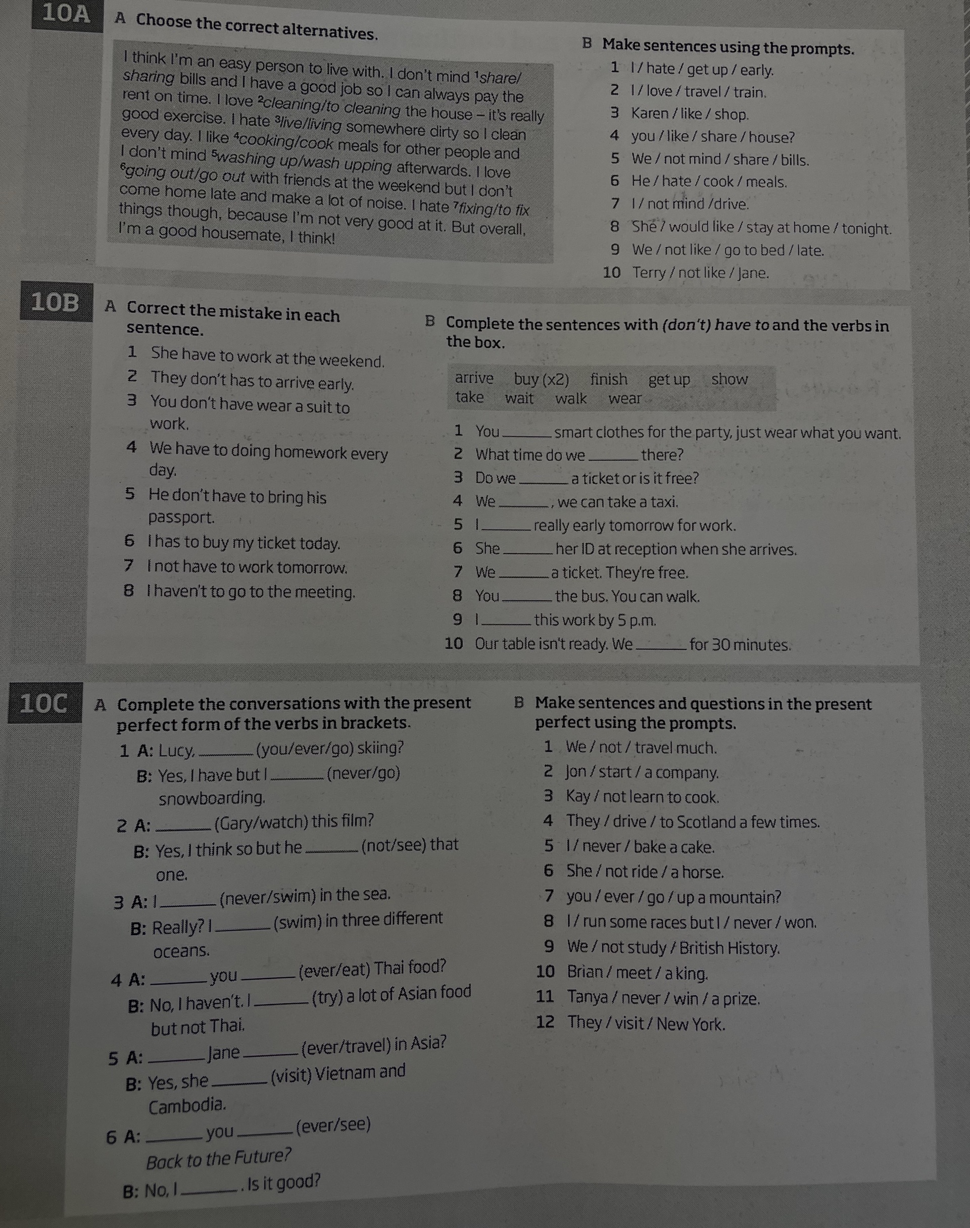 10A Choose the correct alternatives. I think | StudyX