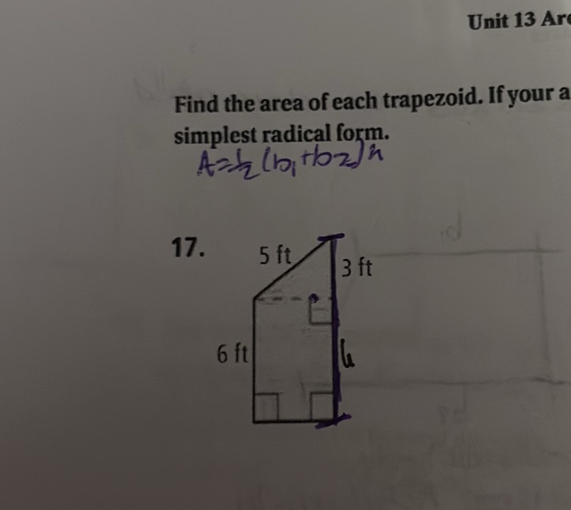 Find the area of each trapezoid. If your | StudyX