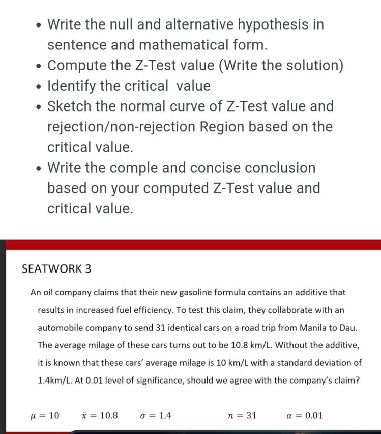 Write the null and alternative hypothesis | StudyX