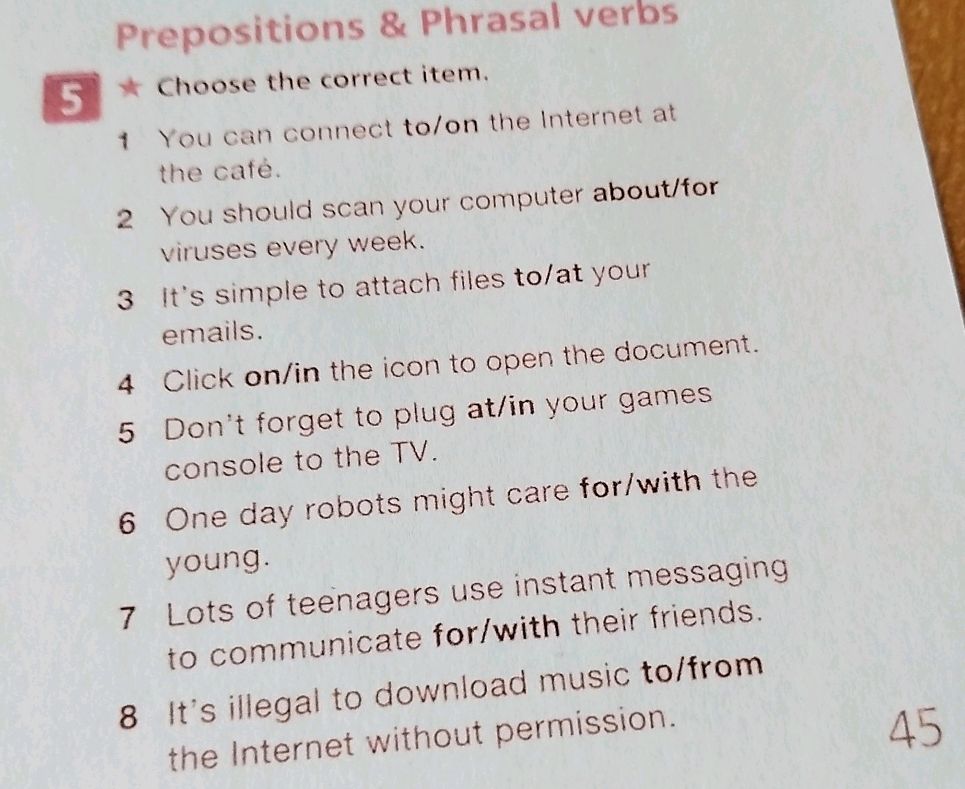 5 ★ Choose the correct item. 1 You can | StudyX