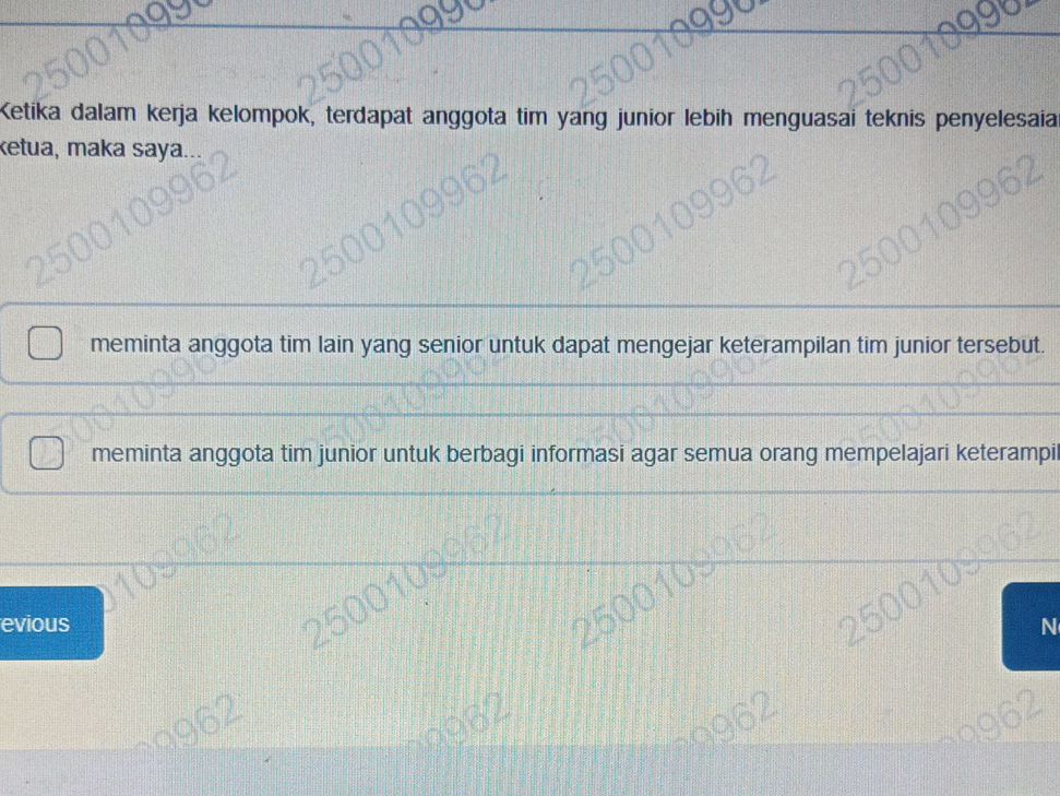 Ketika dalam kerja kelompok, terdapat | StudyX