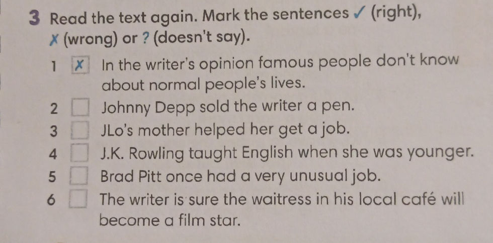 3 Read the text again. Mark the sentences | StudyX