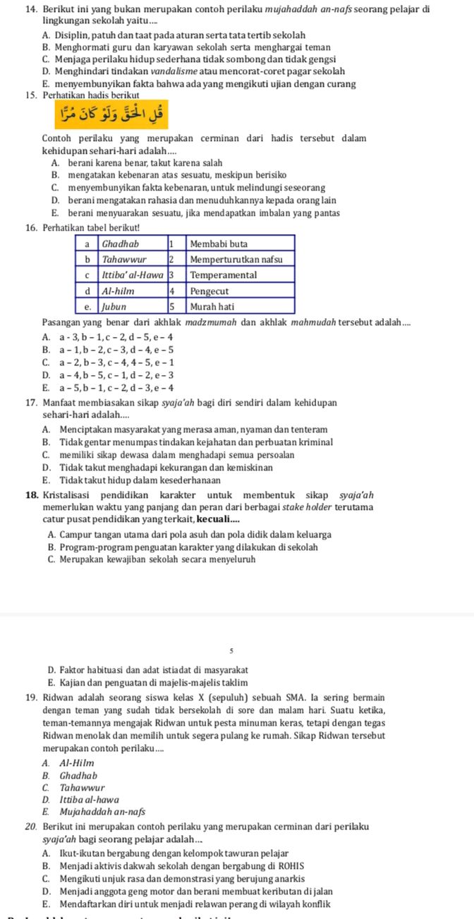 14. Berikut ini yang bukan merupakan contoh | StudyX