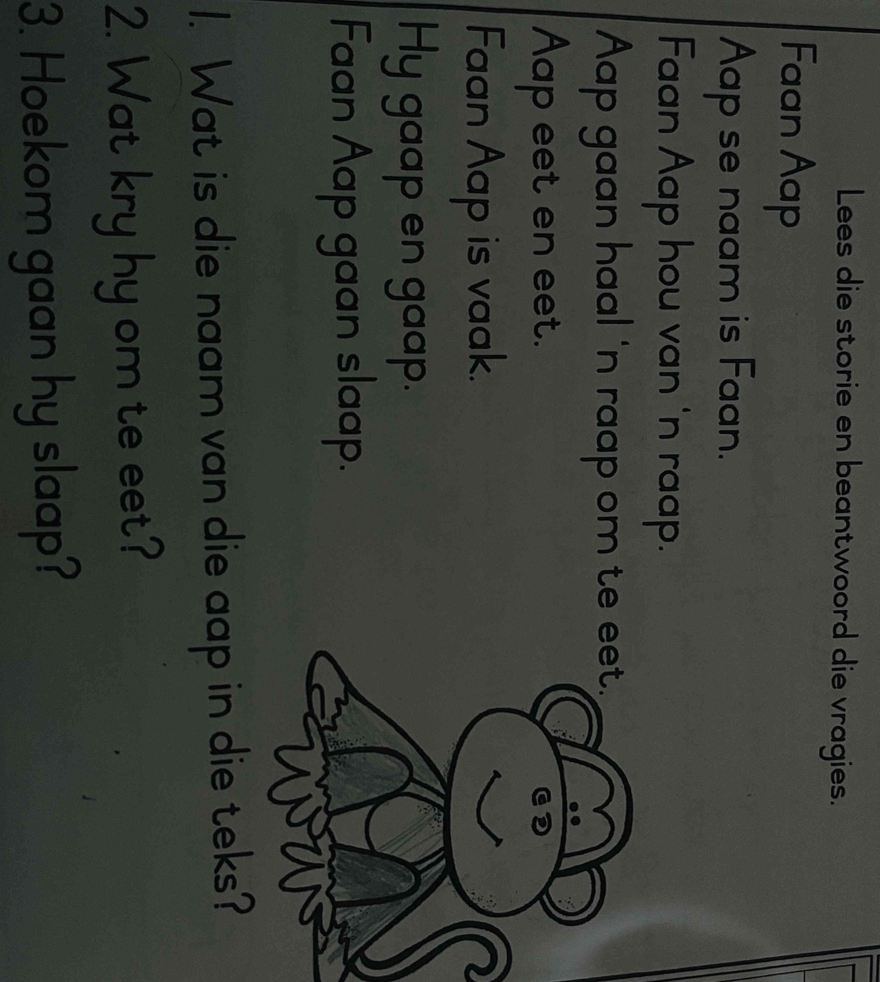 Lees die storie en beantwoord die vragies. | StudyX