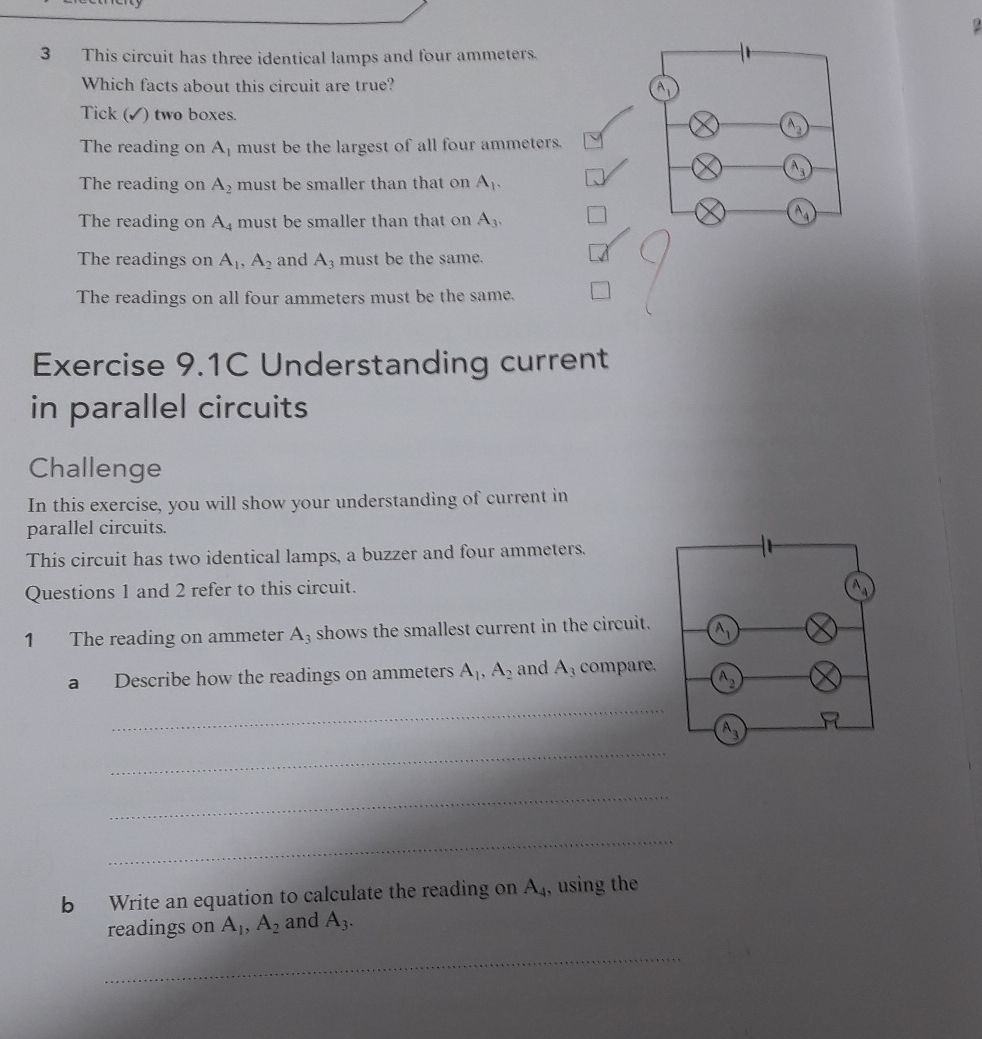 3 This circuit has three identical lamps and | StudyX