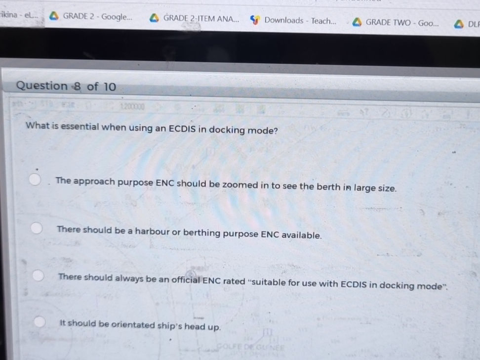 What is essential when using an ECDIS in | StudyX