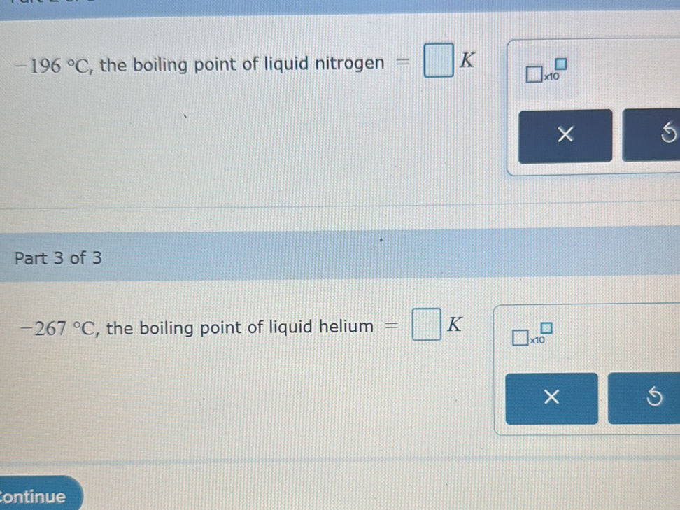 -196 °C, the boiling point of liquid | StudyX