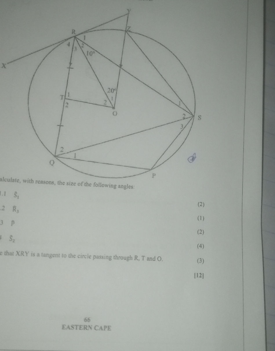 Calculate, with reasons, the size of the | StudyX