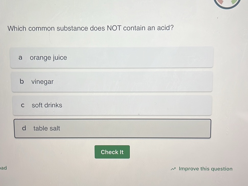 Which common substance does NOT contain an | StudyX