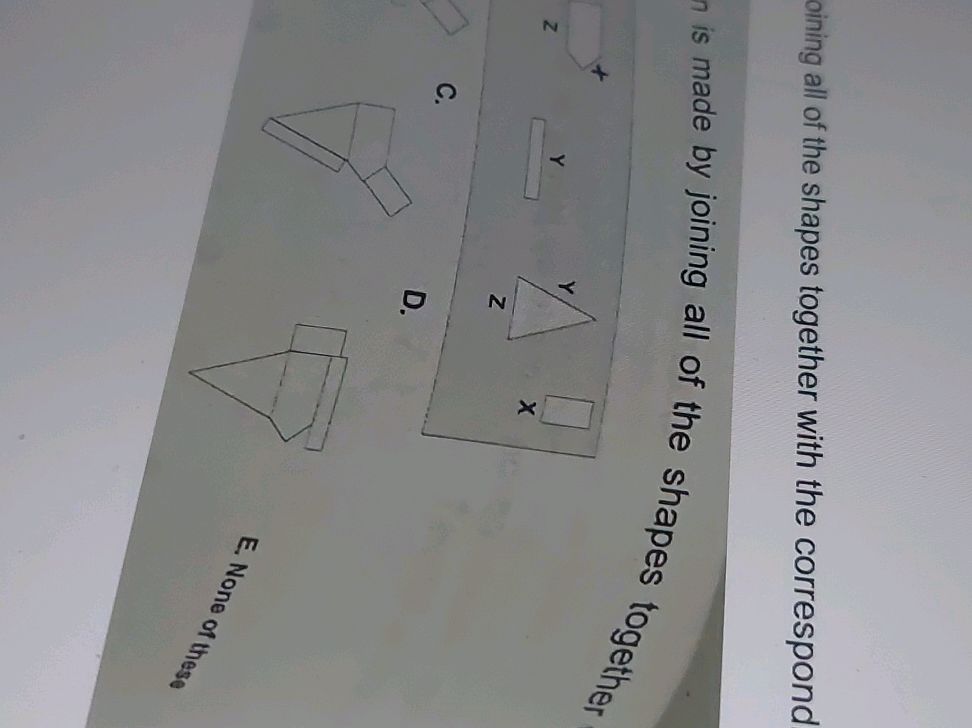 Joining all of the shapes together with the | StudyX