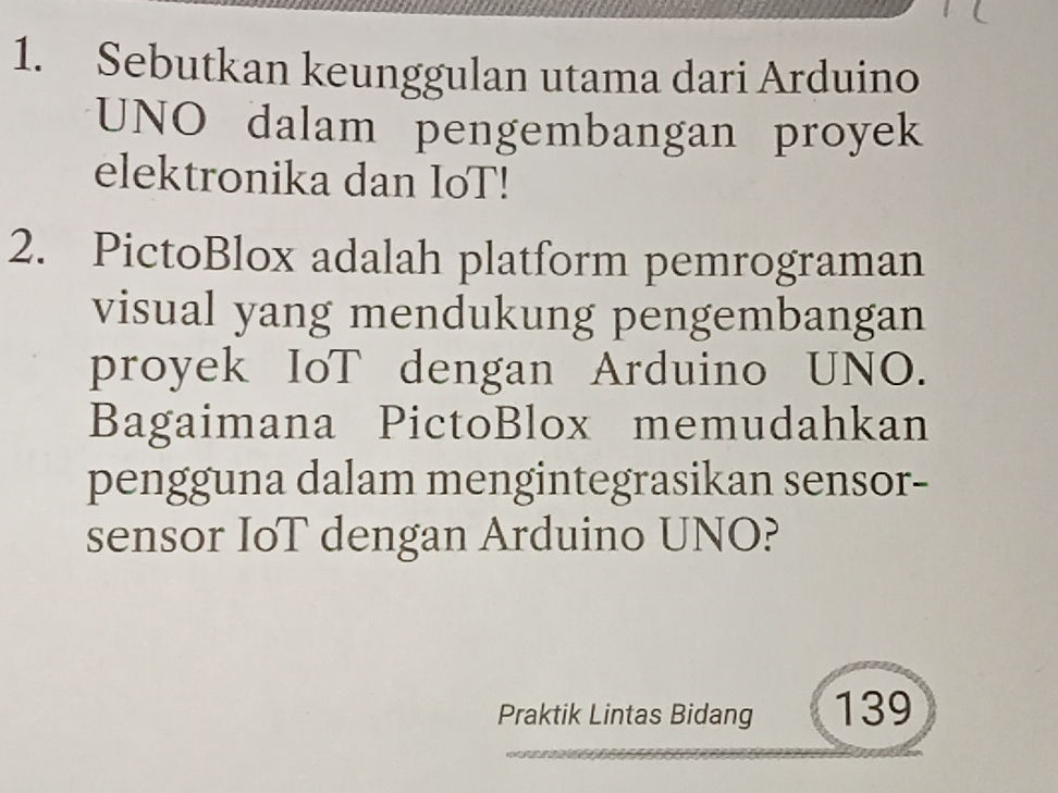 1. Sebutkan keunggulan utama dari Arduino | StudyX