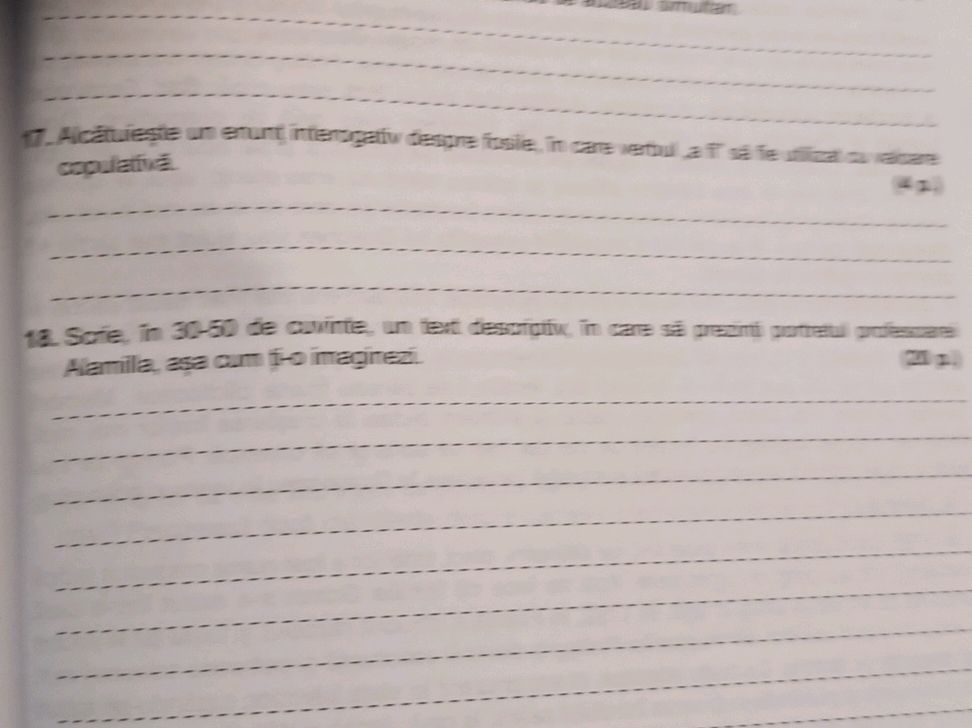 17. Alcătuiește un enunț interogativ despre | StudyX