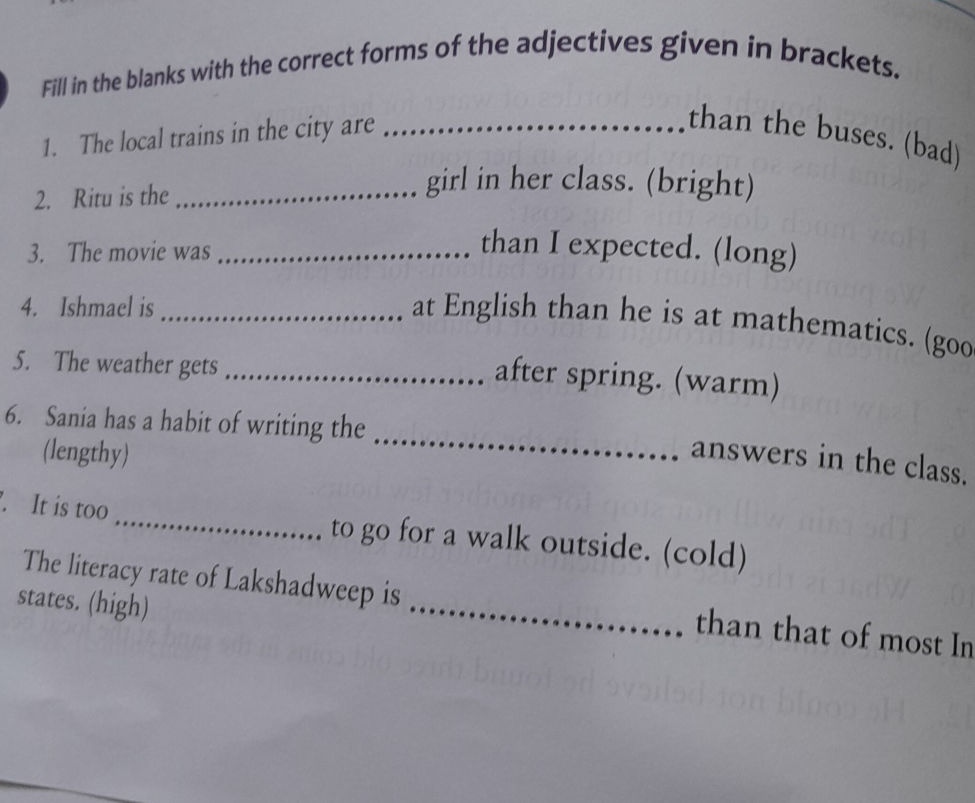 Fill in the blanks with the correct forms of | StudyX