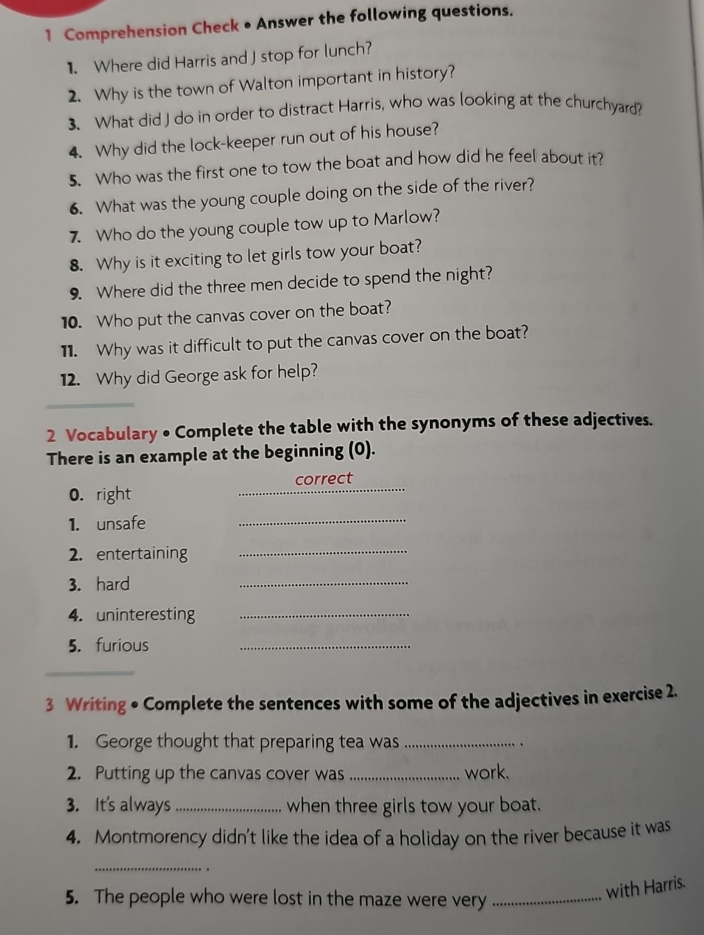 1 Comprehension Check. Answer the following | StudyX