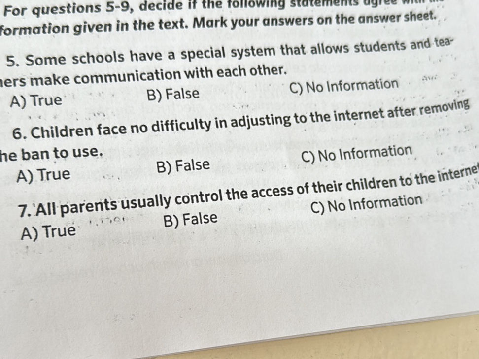 5. Some schools have a special system that | StudyX