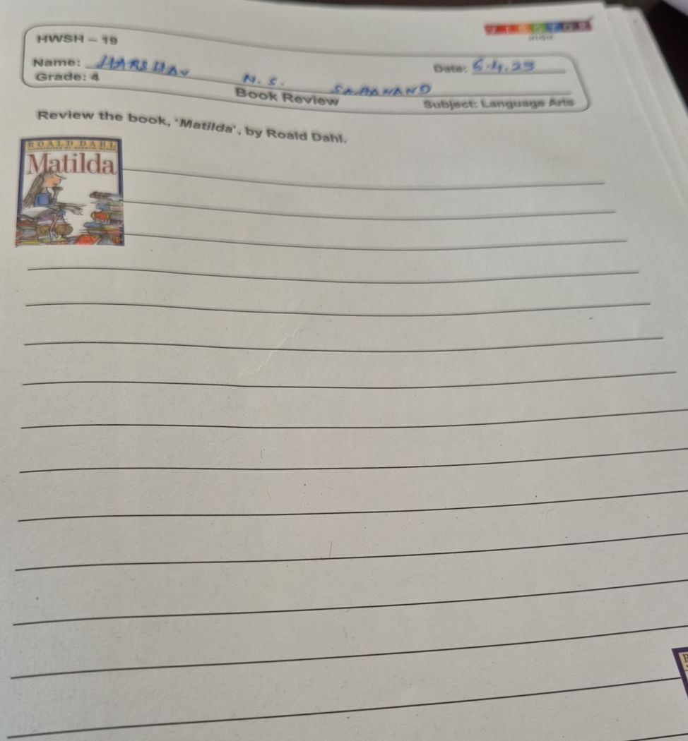 Review the book, 'Matilda', by Roald Dahl. | StudyX