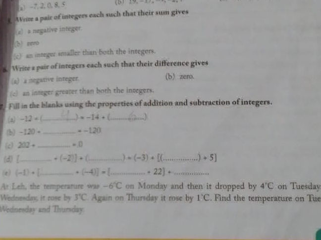 6. Write a pair of integers each such that | StudyX