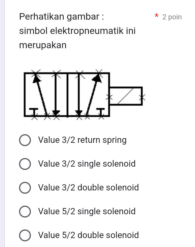 Perhatikan gambar : simbol elektropneumatik | StudyX