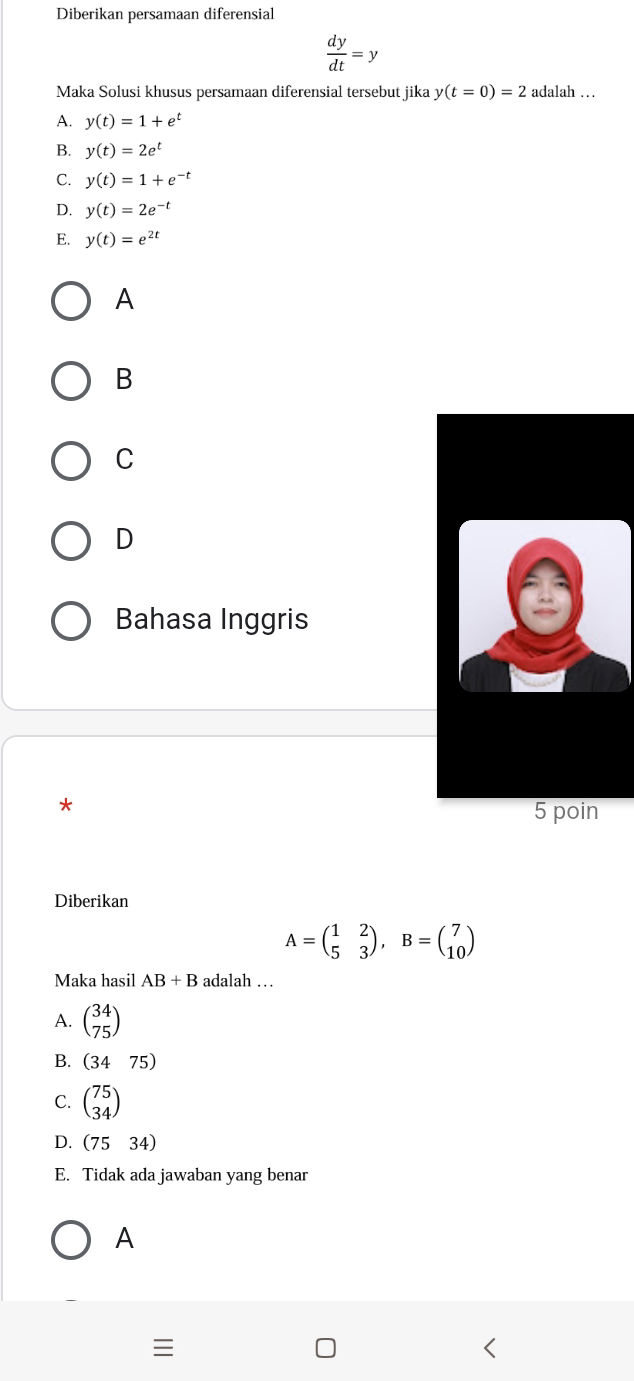 Diberikan persamaan diferensial $ {dy}{dt} | StudyX