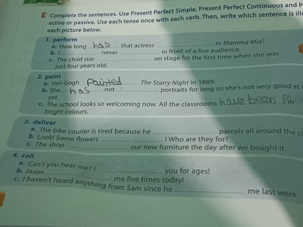 Complete the sentences. Use Present Perfect | StudyX