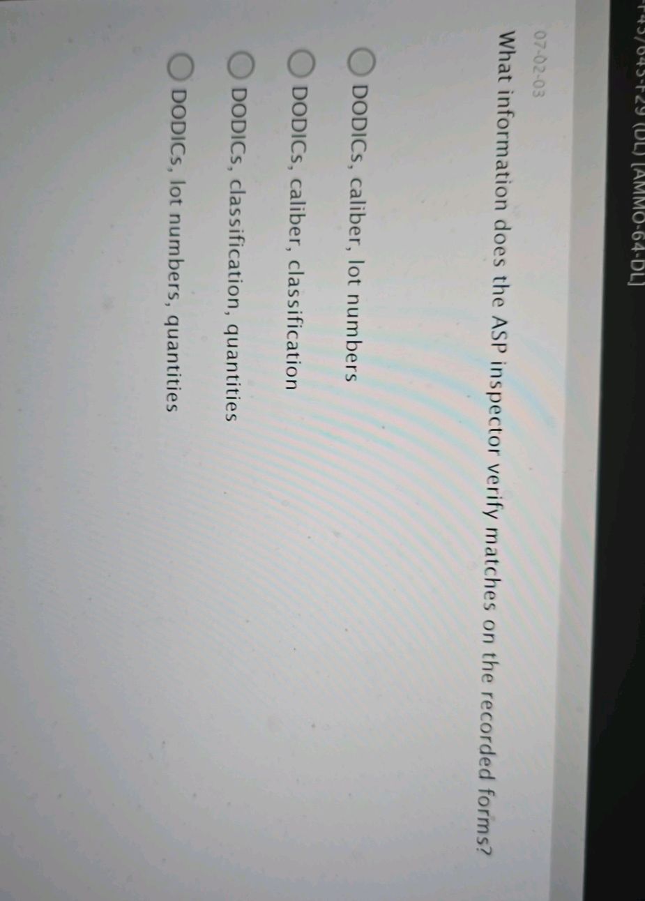 What information does the ASP inspector | StudyX