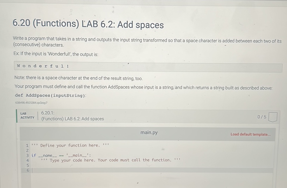Write a program that takes in a string and | StudyX