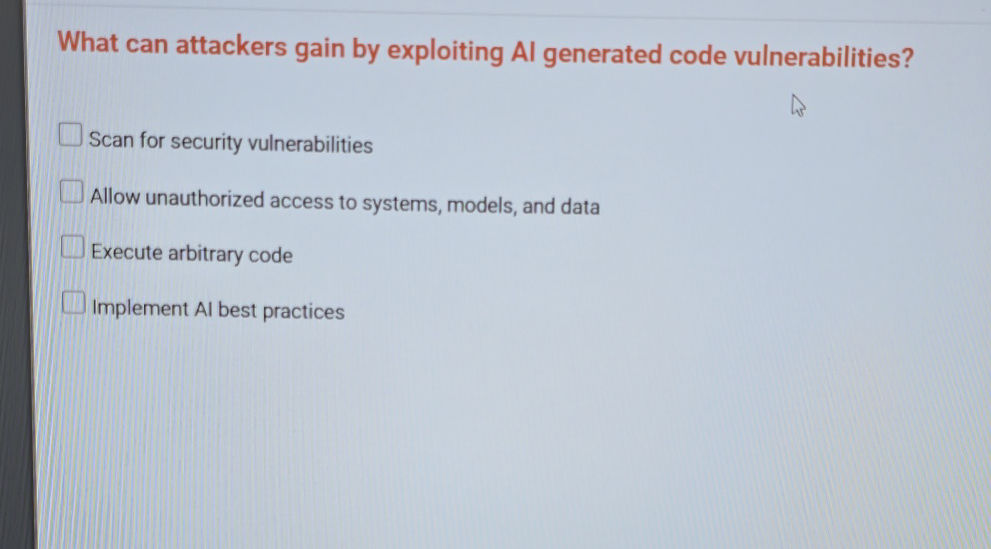 What can attackers gain by exploiting AI | StudyX
