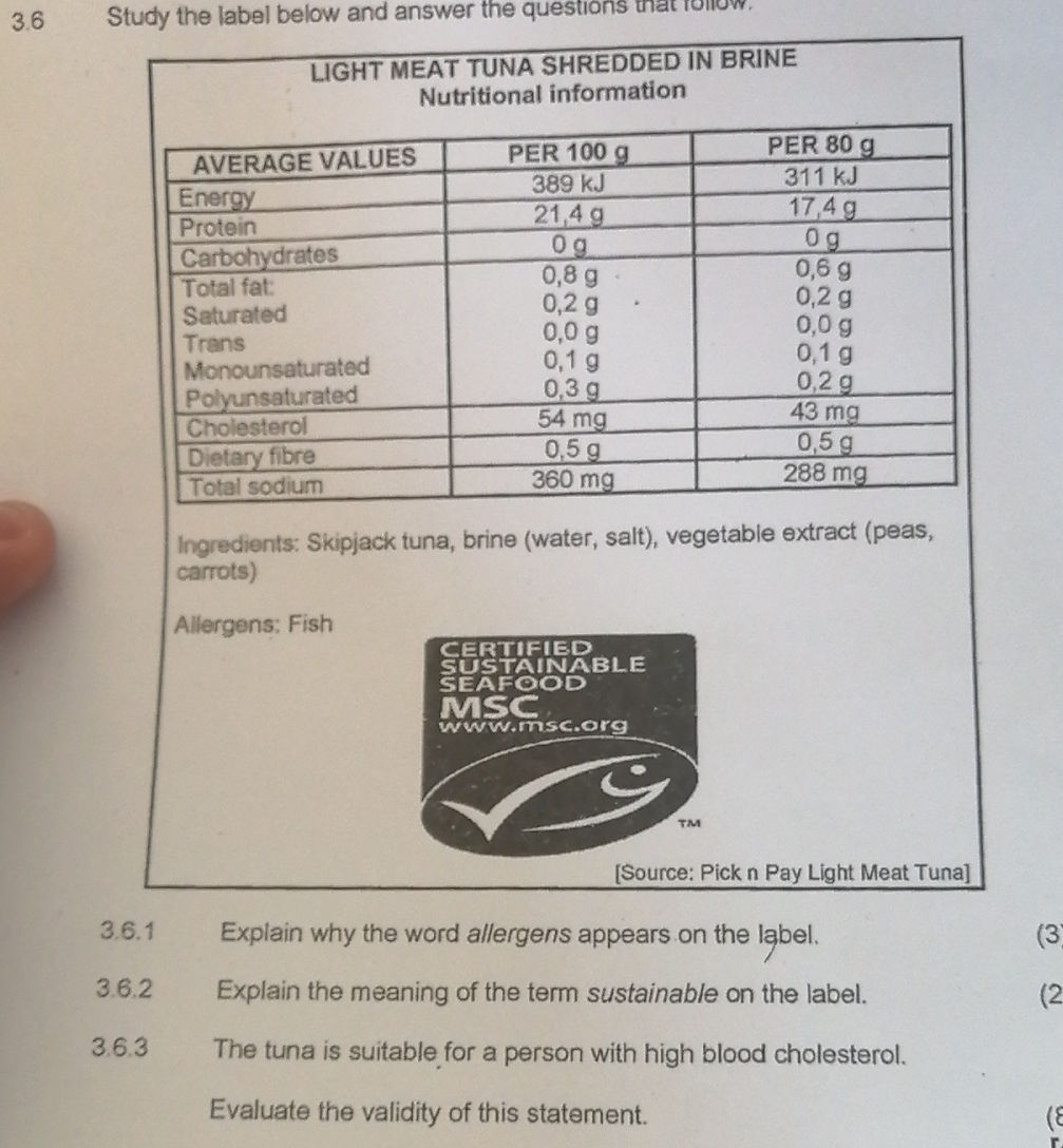 Study the label below and answer the | StudyX