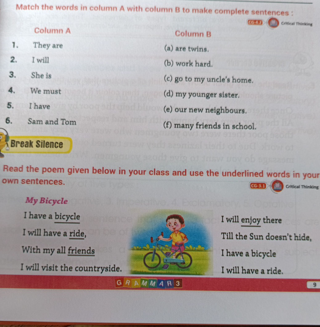 Match the words in column A with column B to | StudyX