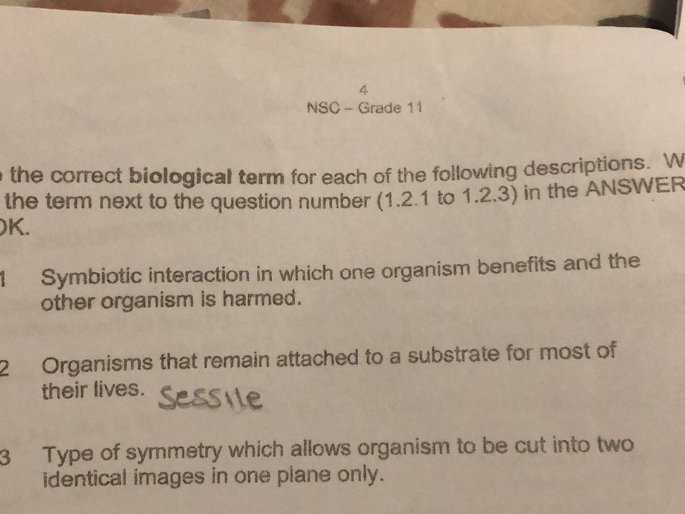 1 Symbiotic interaction in which one | StudyX