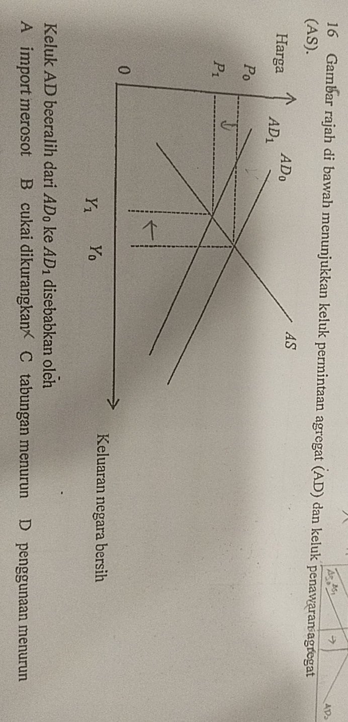 16. Gambar rajah di bawah menunjukkan keluk | StudyX
