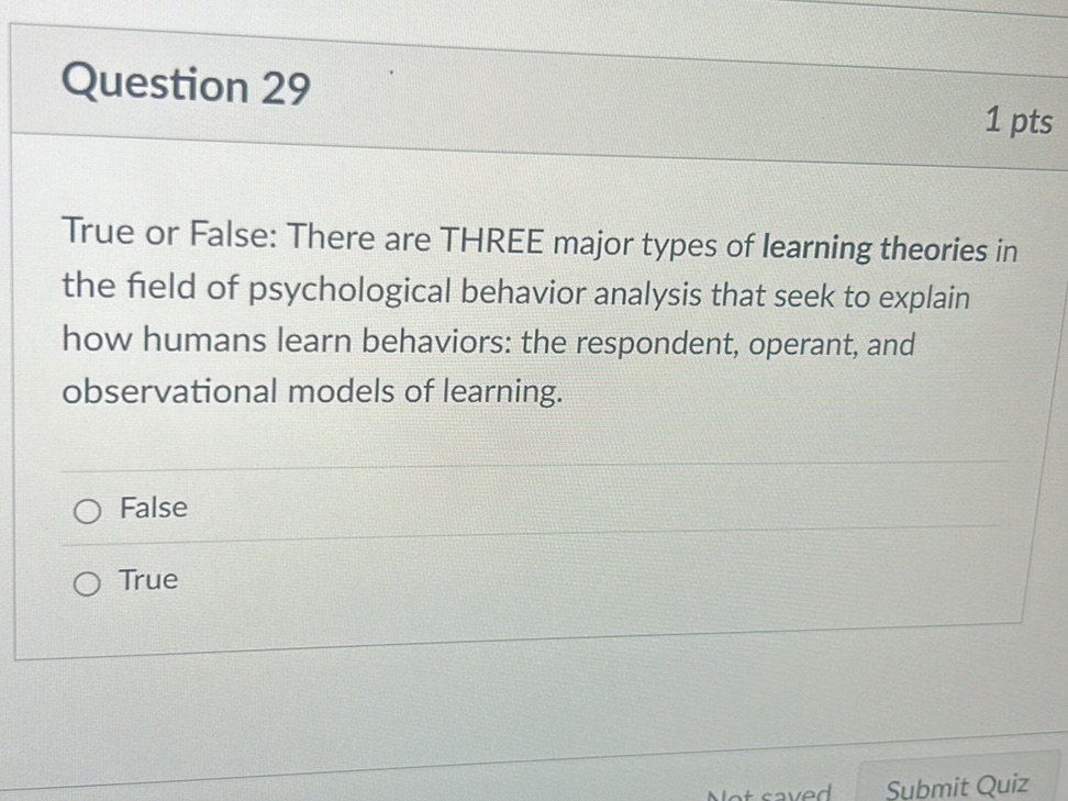 True or False: There are THREE major types | StudyX