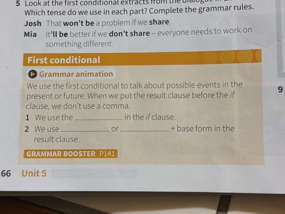 5 Look at the first conditional extracts | StudyX