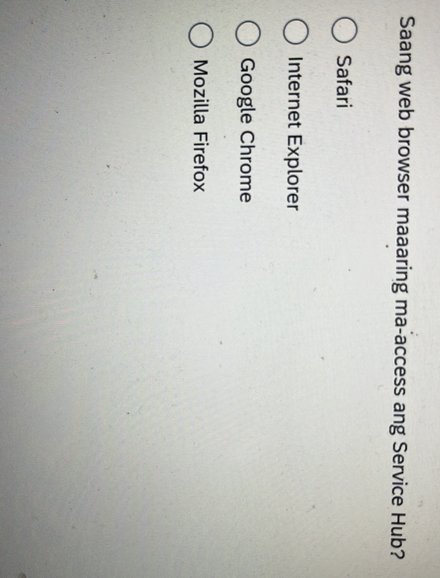Saang web browser maaaring ma-access ang | StudyX