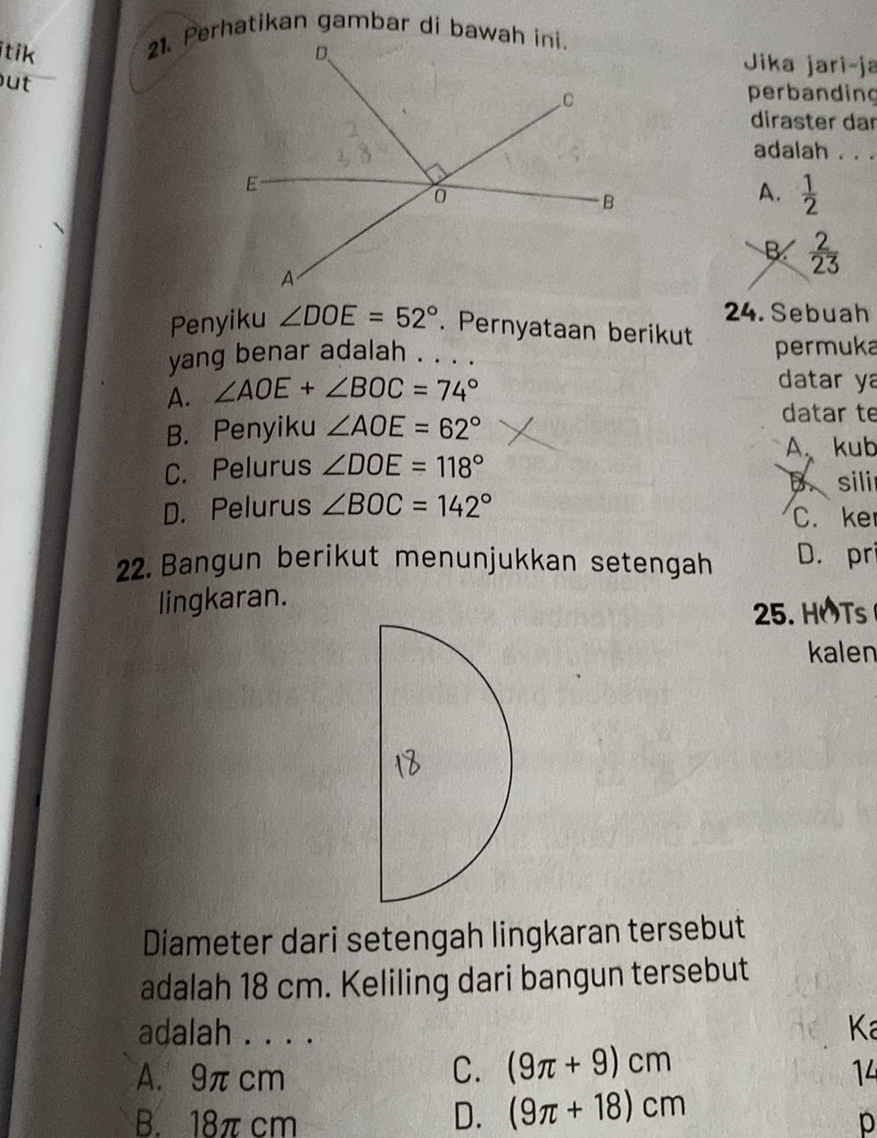 21. Perhatikan gambar di bawah ini. ``` D | StudyX
