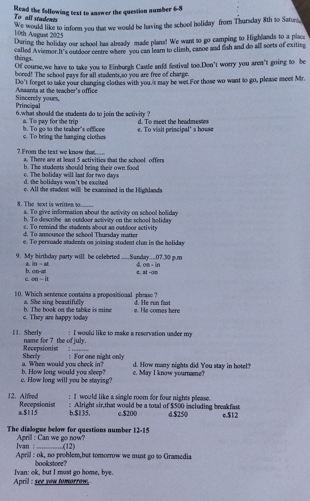 Read the following text to answer the | StudyX