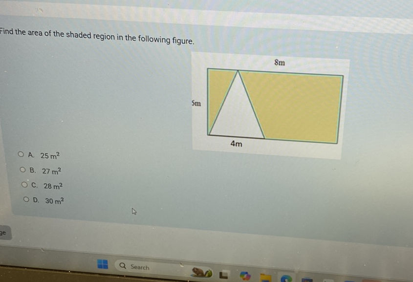 Find the area of the shaded region in the | StudyX