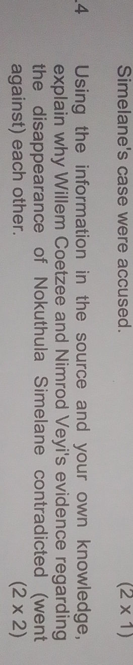 Using the information in the source and your | StudyX