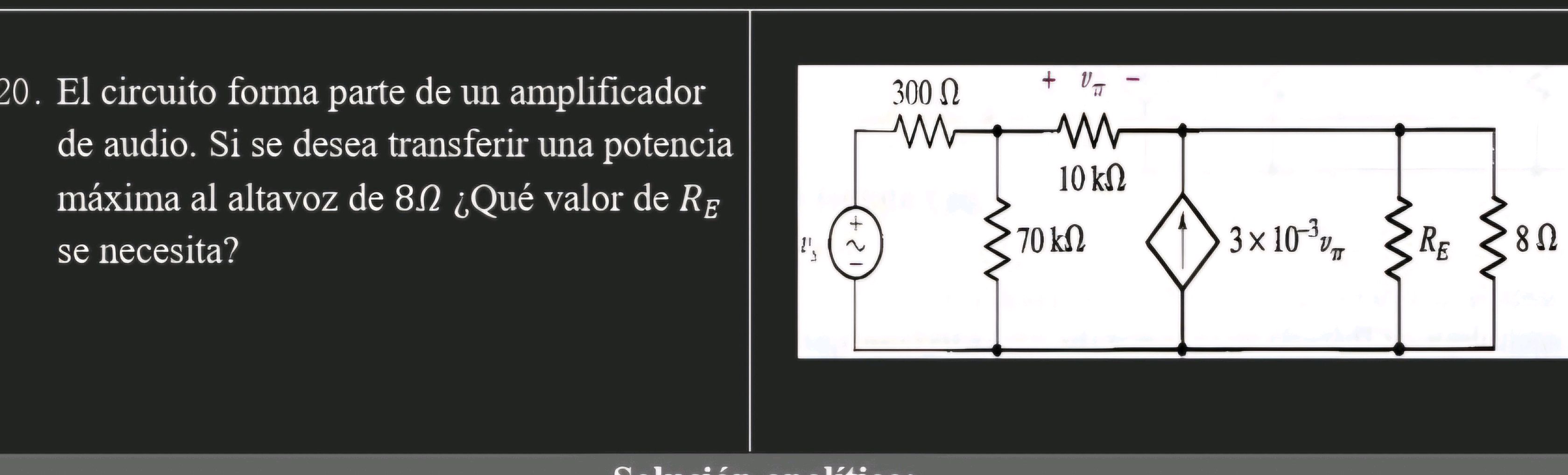 20. El circuito forma parte de un | StudyX