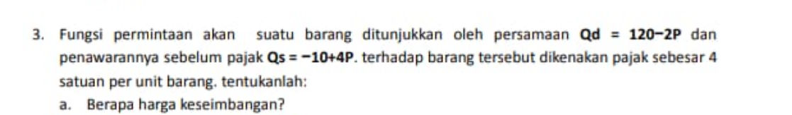 3. Fungsi permintaan akan suatu barang | StudyX