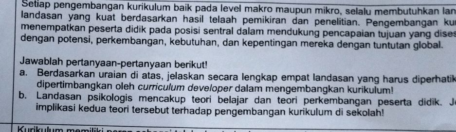 Jawablah pertanyaan-pertanyaan berikut! a. | StudyX