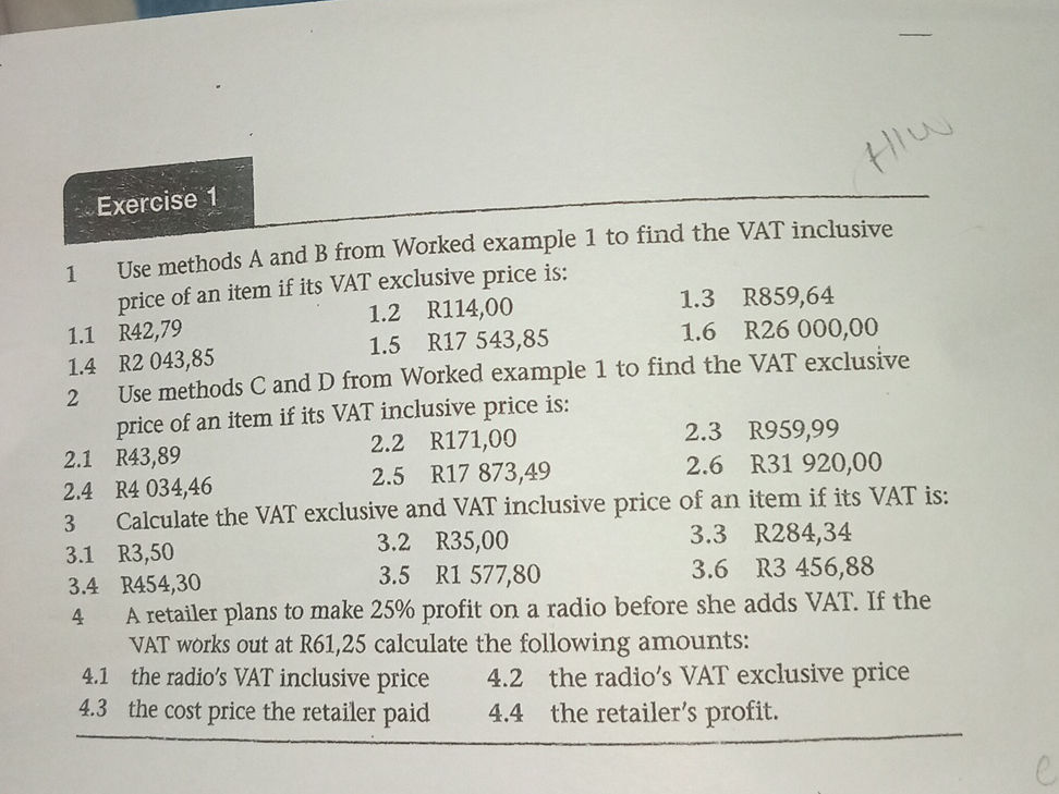 Exercise 1 1 Use methods $A$ and $B$ from | StudyX