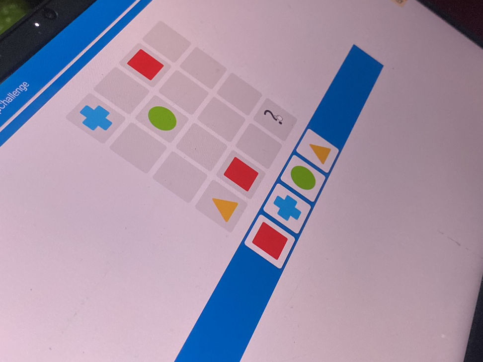 Identify the missing shape. There is a grid | StudyX
