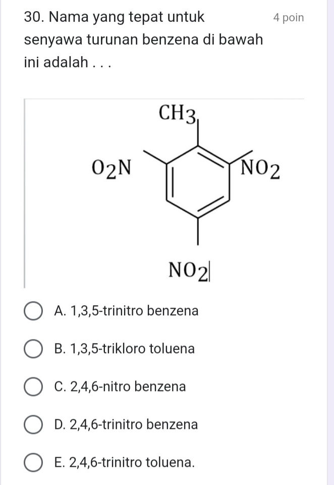 30. Nama yang tepat untuk senyawa turunan | StudyX