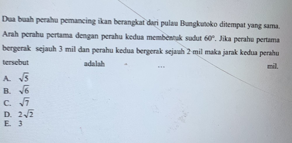 Dua buah perahu pemancing ikan berangkat | StudyX